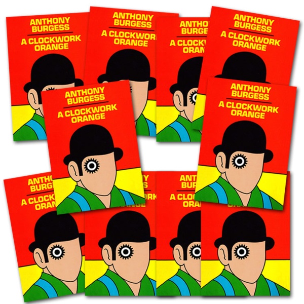 Pack of 10 Clockwork Orange stickers at reduced price