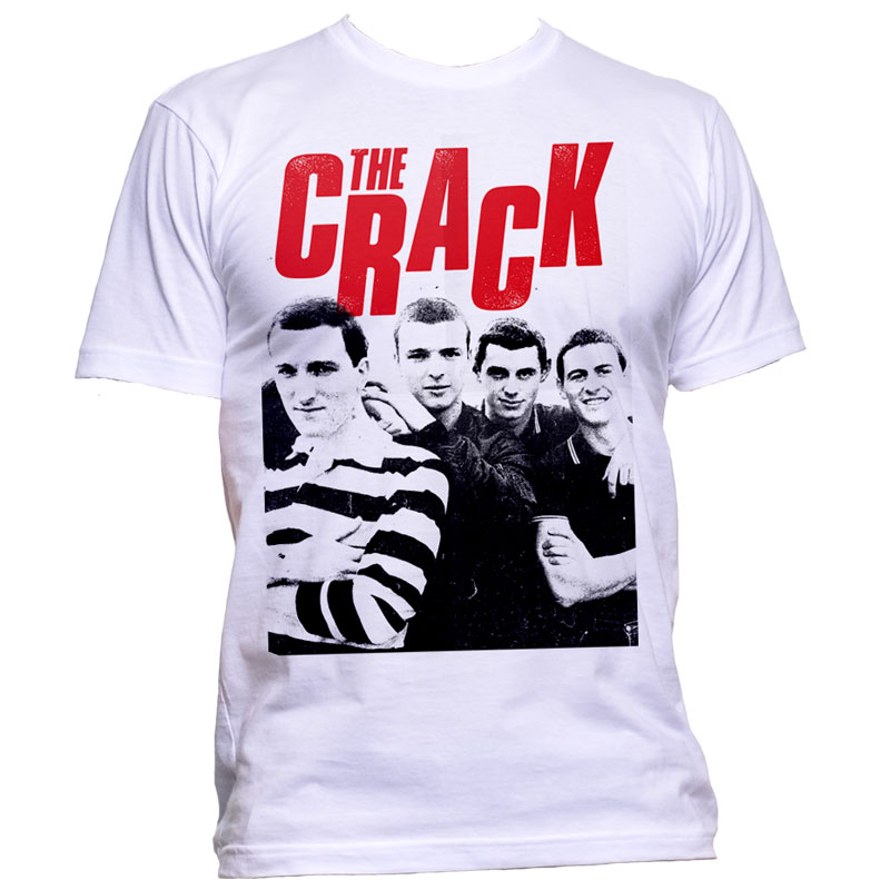 THE CRACK Band Man T-shirt White T-shirt Camiseta Chico Blanca
